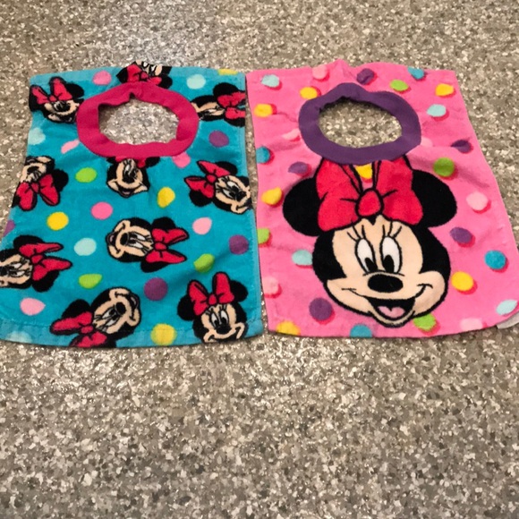 Disney | Other | Minnie Mouse Towel Bibs | Poshmark